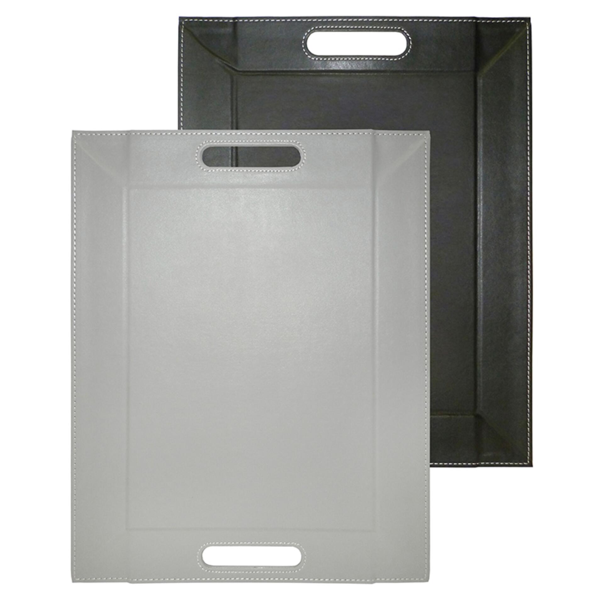 Freeform Tablett Tischset Schwarz Grau 45 x 35 cm | 100231342
